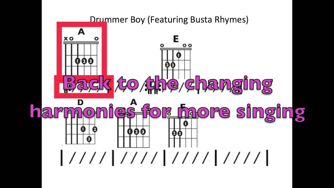 Drummer Boy (Justin Bieber) - Moving chord chart - YouTube