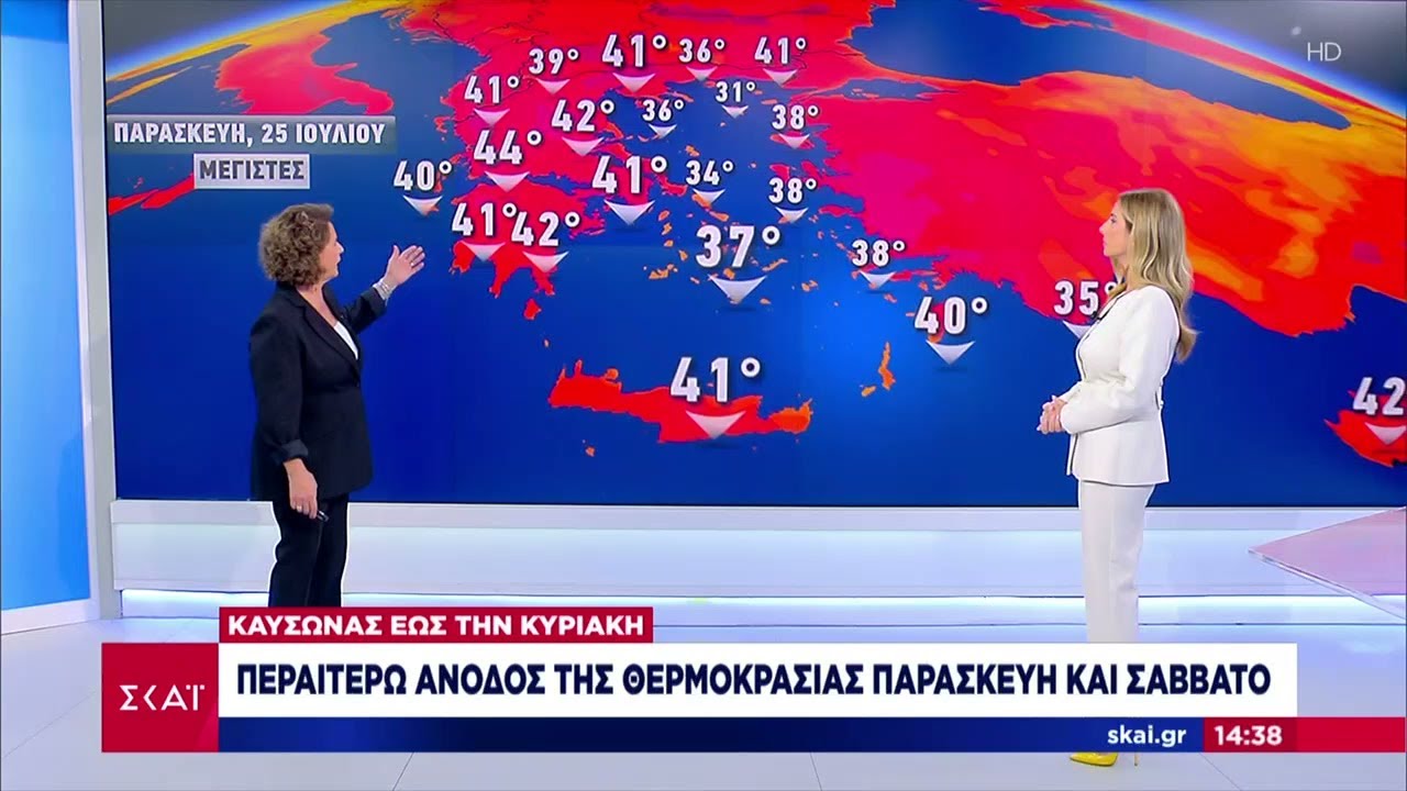 Πρόγνωση καιρού από την Χριστίνα Σούζη: Καύσωνας έως την Κυριακή | 24 ...
