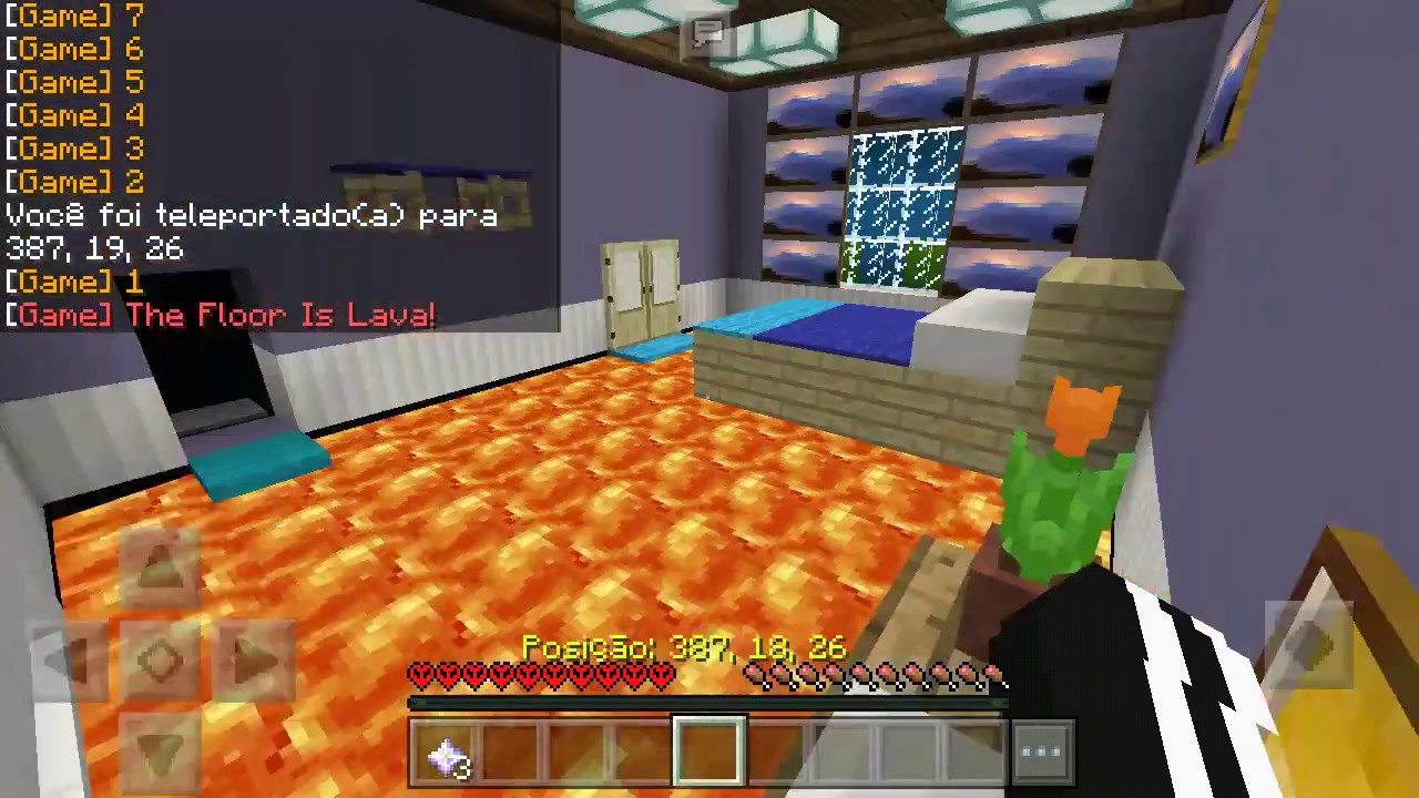 Jogando O chão é lava versão Minecraft - YouTube