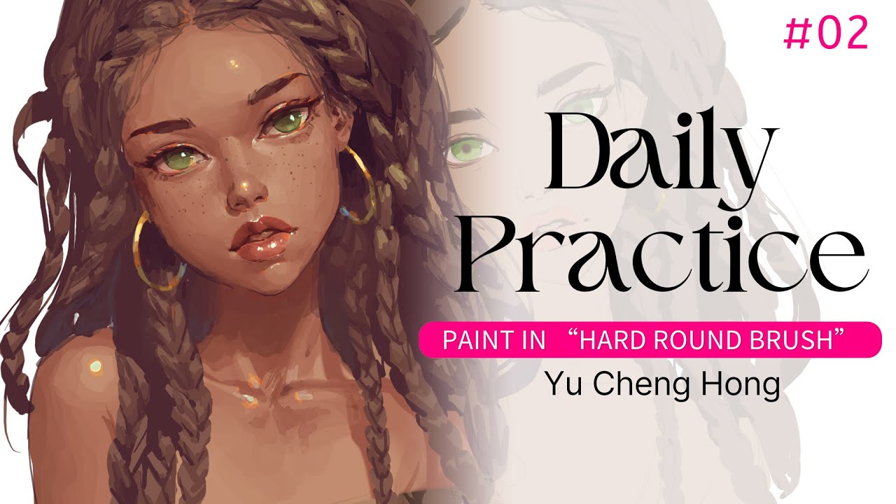 Daily Practice # 2 (Painted using a hard round brush ) - YouTube