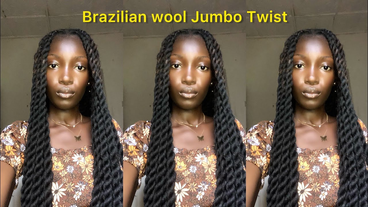 I did Brazilian Wool Jumbo Knotless Twist myself | Yarn Twist - YouTube