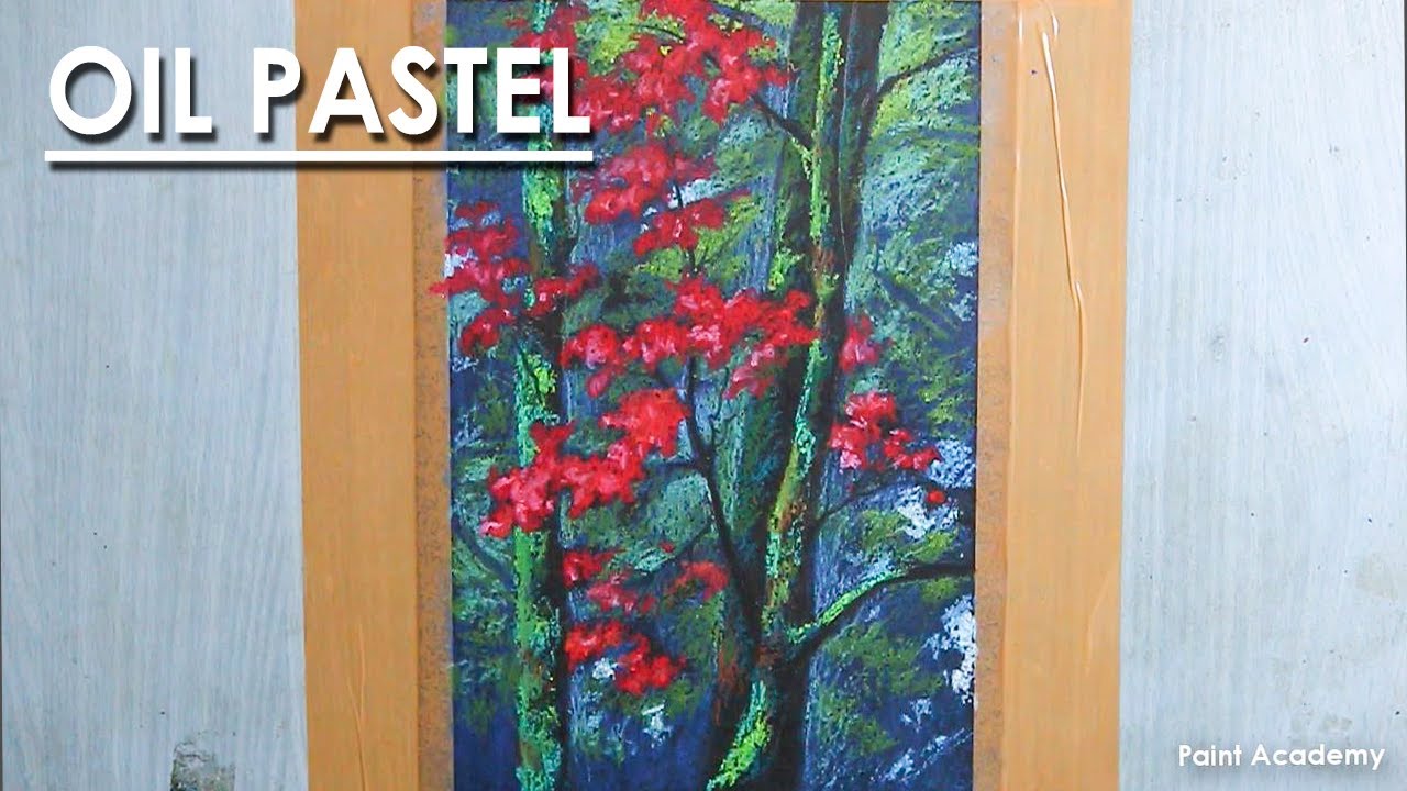 Oil Pastel Drawing : Beautiful Autumn Trees - YouTube