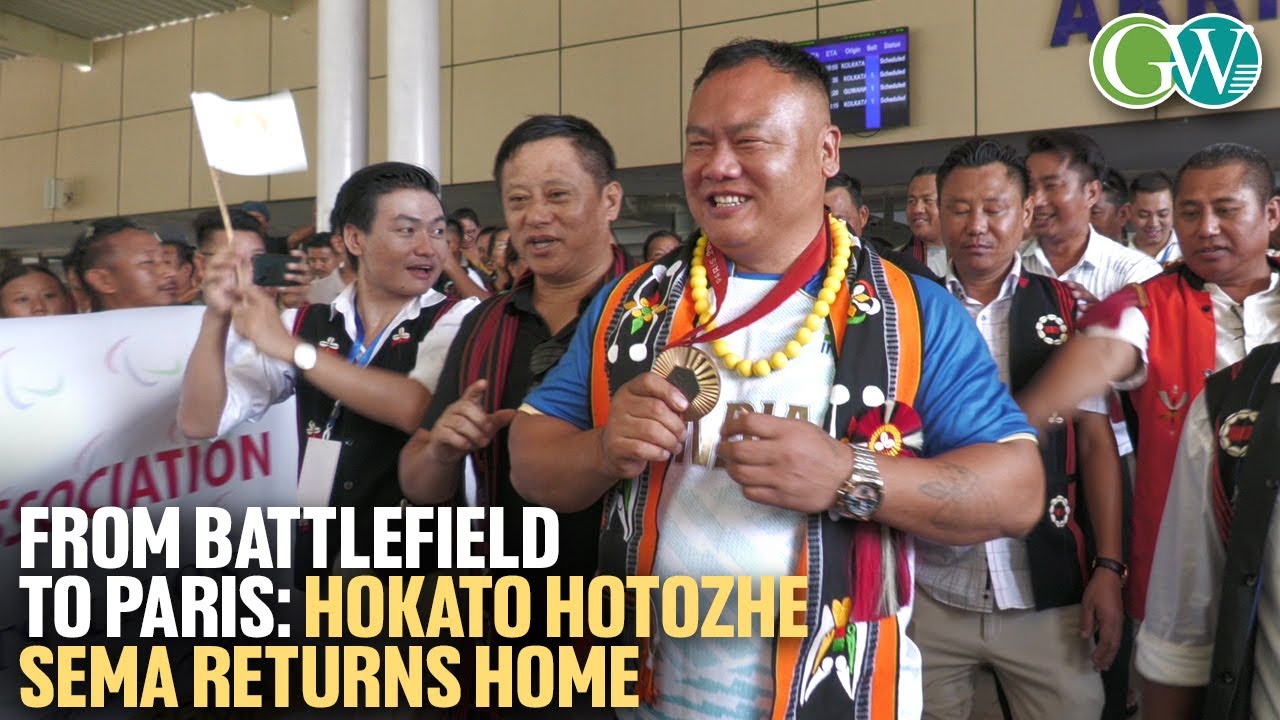 HOKATO HOTOZHE SEMA RETURNS HOME; PROMISES TO CHANGE COLOUR OF MEDAL IN ...