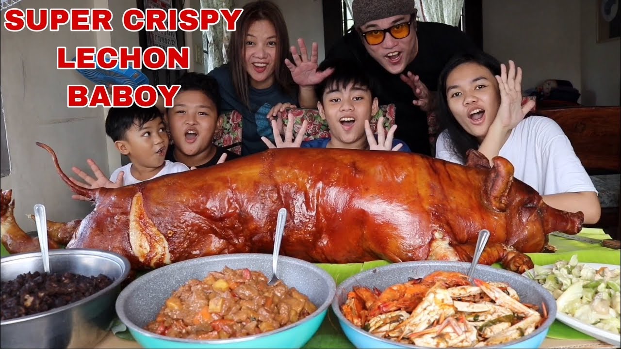 Super Crispy Whole Lechon Baboy, Pinaputok, Menudo, Mixed Spicy Seafood ...