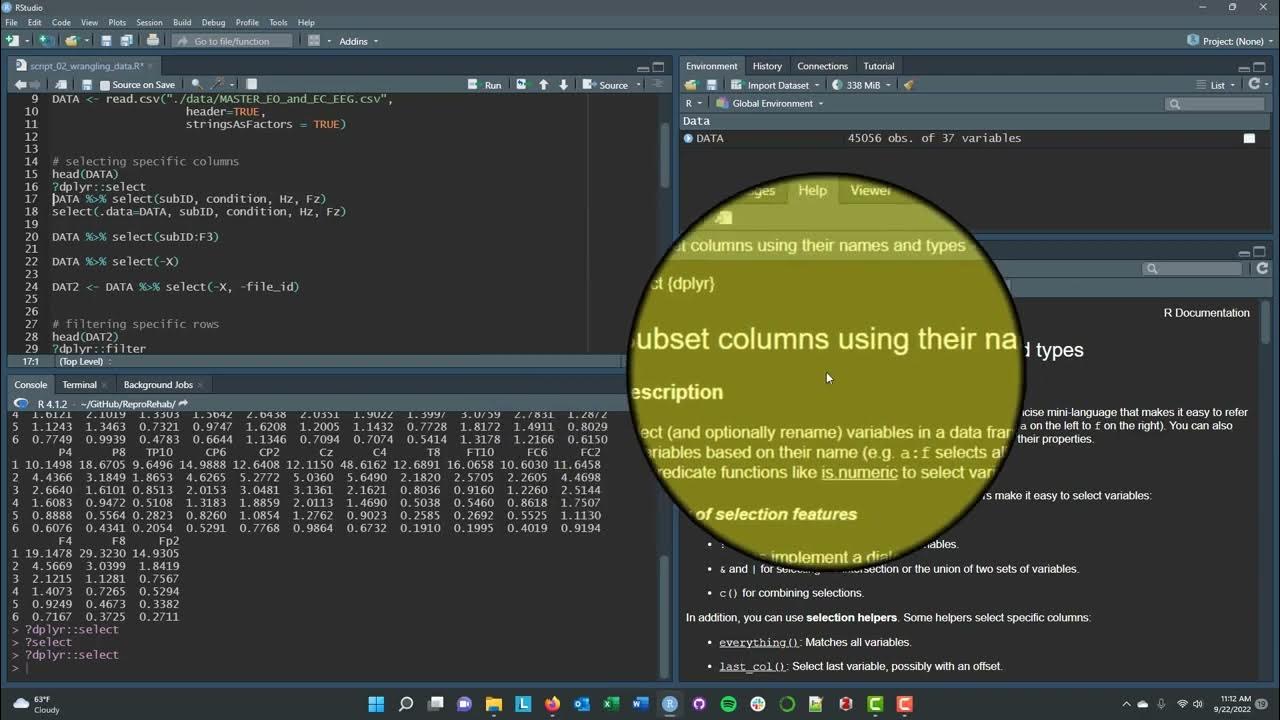 ReproRehab: Basic Data Wrangling with R - YouTube