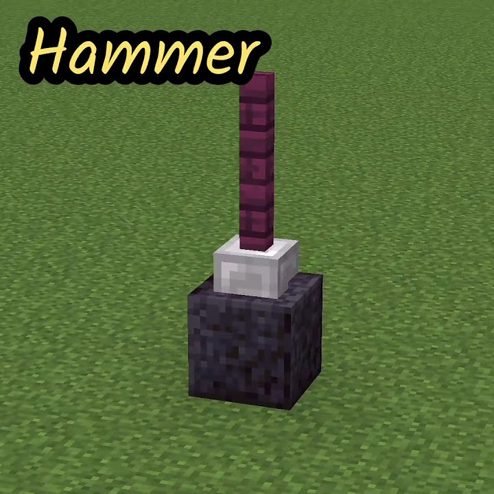 How To Make A Hammer In Minecraft. #minecraft #minecraftraj #shorts ...