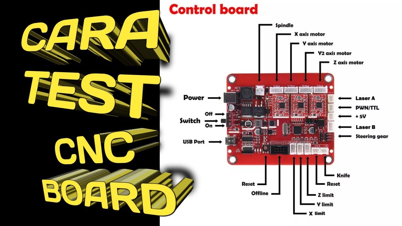 Cara Tes CNC Board 3018 Pro er11 @buyme1cnc sebelum perakitan mesin ...