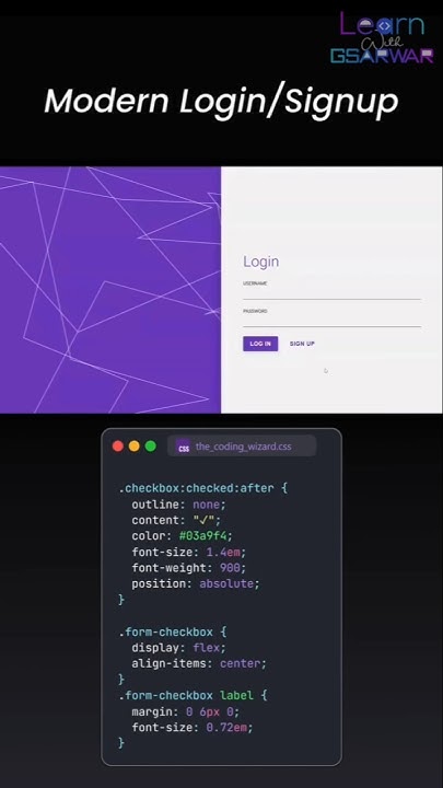 Modern Login & Signup Form Using HTML & CSS | Responsive UI Design #Shorts - YouTube
