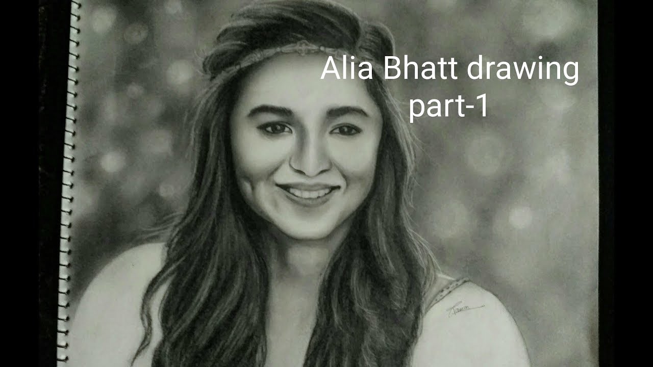 Alia Bhatt drawing tutorial part -1 // how to draw Alia Bhatt - YouTube