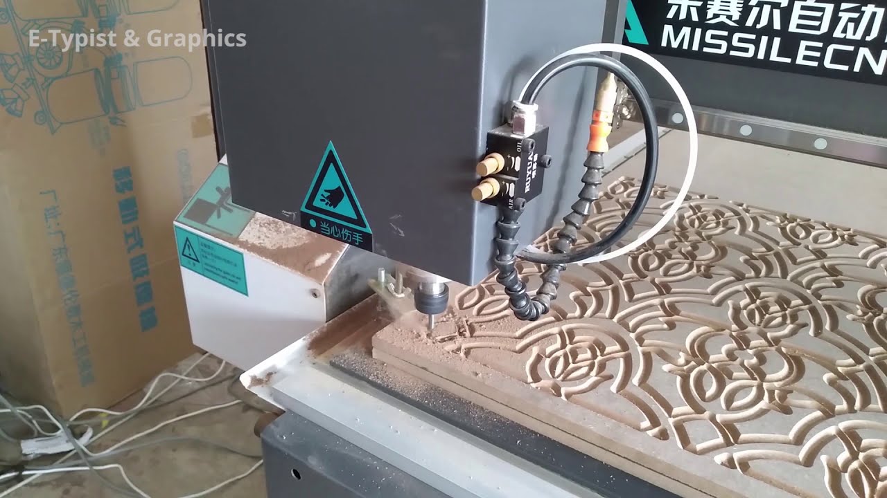 CNC Router - Test Carving (MDF Board) - YouTube