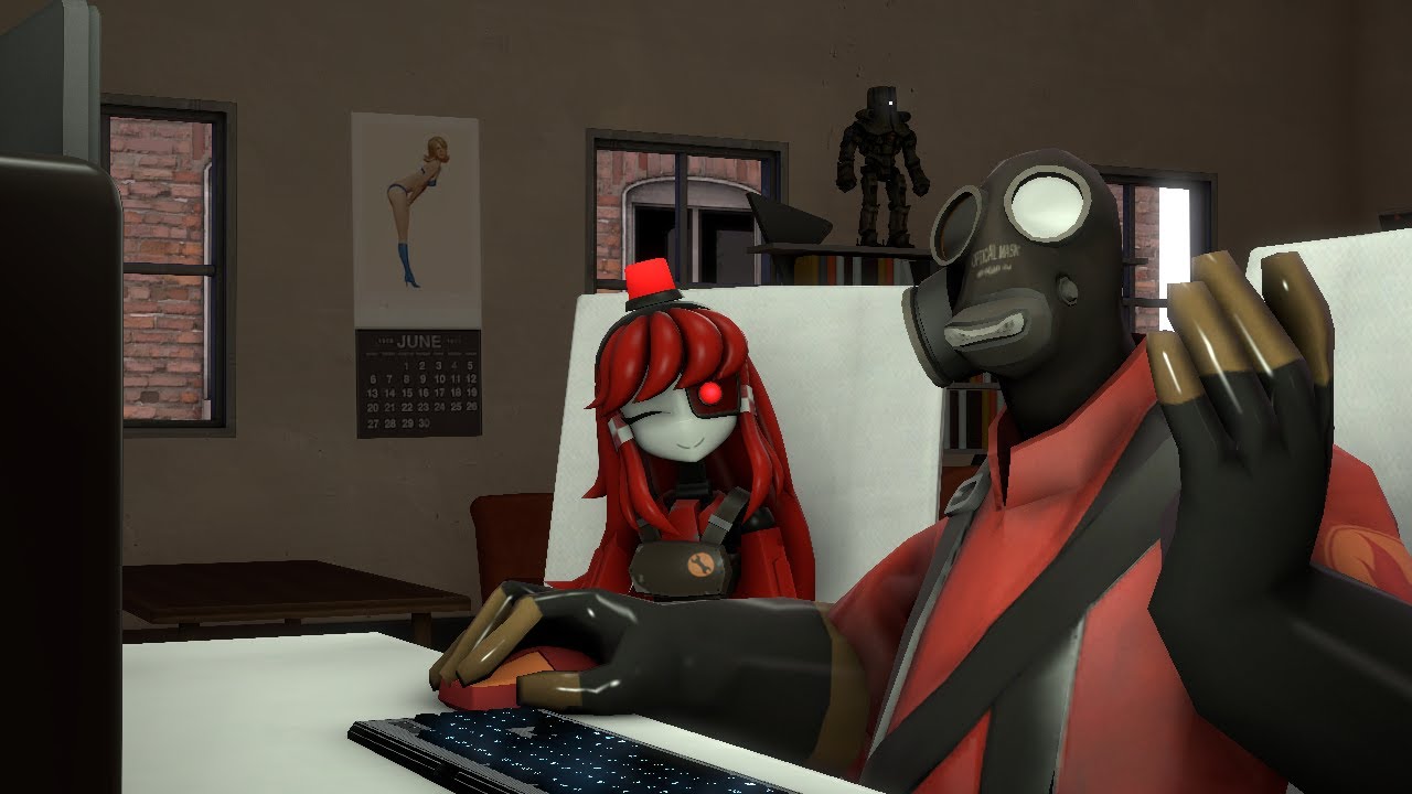 (SFM) Mimi Sentry and Pyro read fanfiction - YouTube