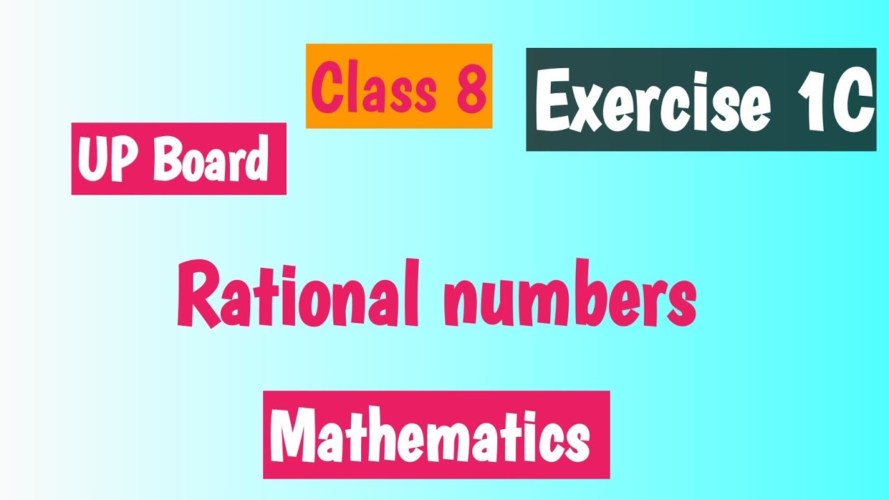 #Class 8 up board Mathematics #exercise 1c - YouTube