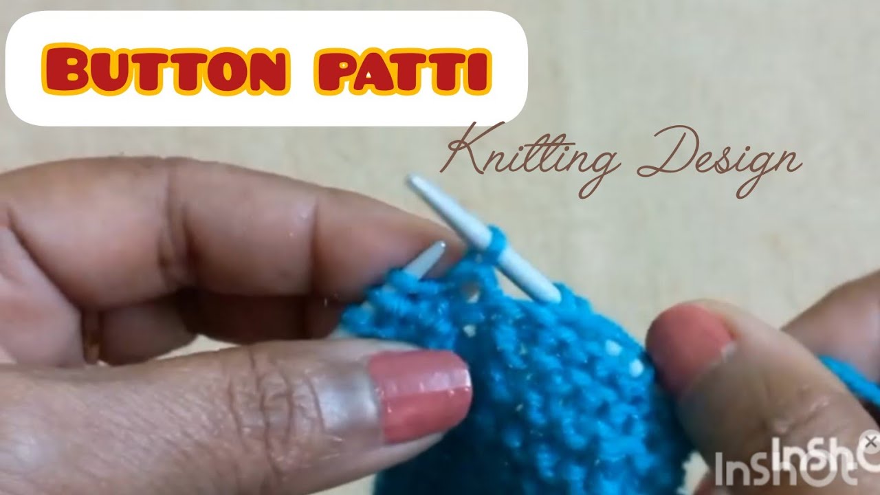 Knitting Button band edge | Button Patti knitting |Designer Button ...