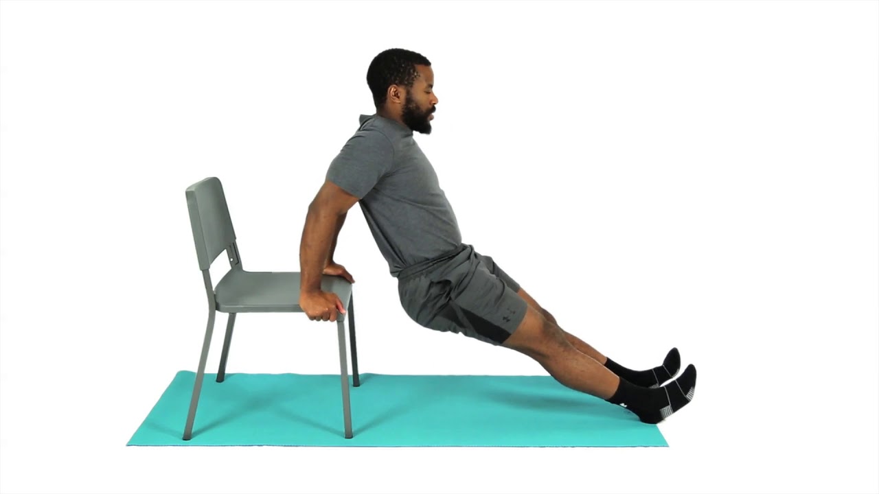 How To Do Chair Tricep Stretch | Stretching Demo - YouTube