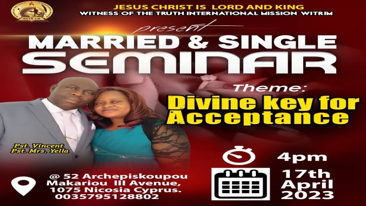 Married & Single Seminar // Witrim Church Cyprus - YouTube