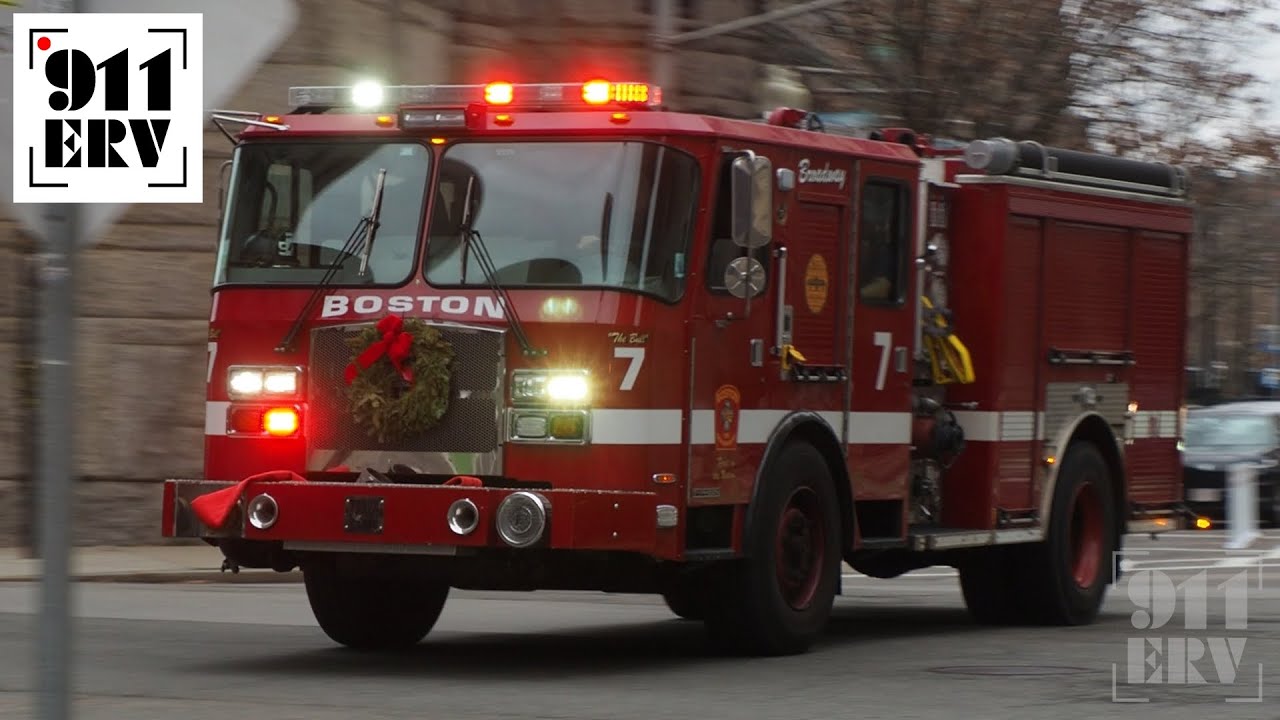 Boston Fire Truck Responding | Engine 7 - YouTube