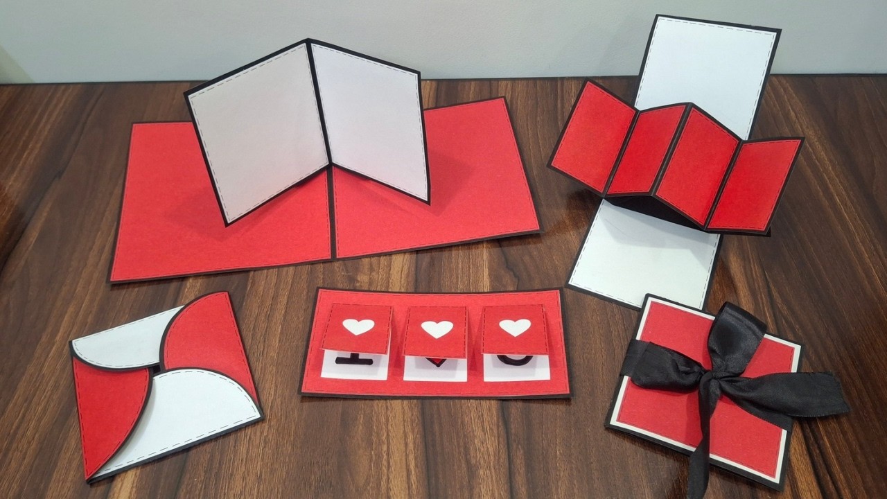 how to make different cards for scrapbook // cards tutorial for ...