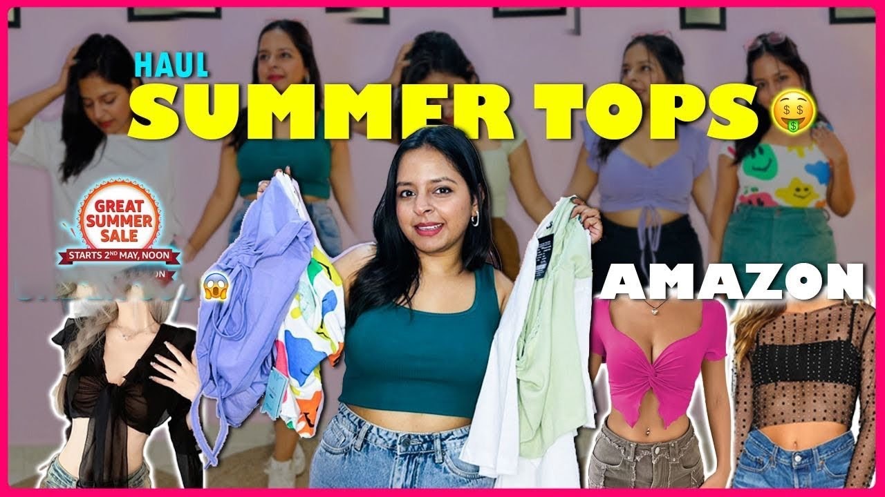 Top 5 Summer Tops From Amazon | Trendy Amazon Tops|Amazon Haul - YouTube