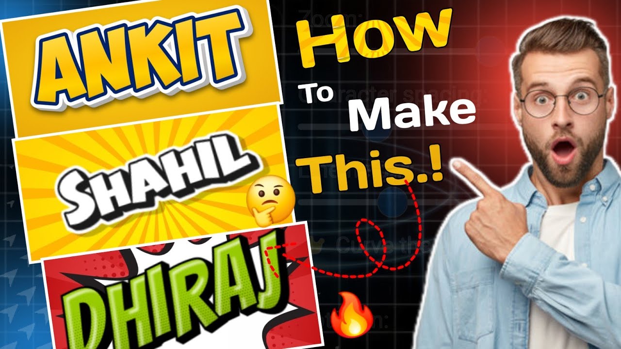 How To Make Stylish Name Photo | Name Ko Style Me Kaise Likhe | ANSKIP ...