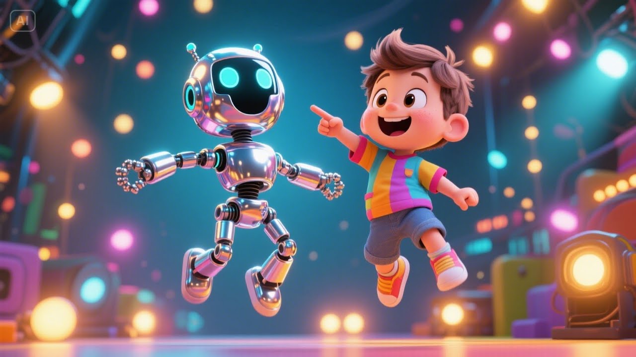 Eight Little Robots Dancing Around | Fun Robot Song for Kids | Robot ...