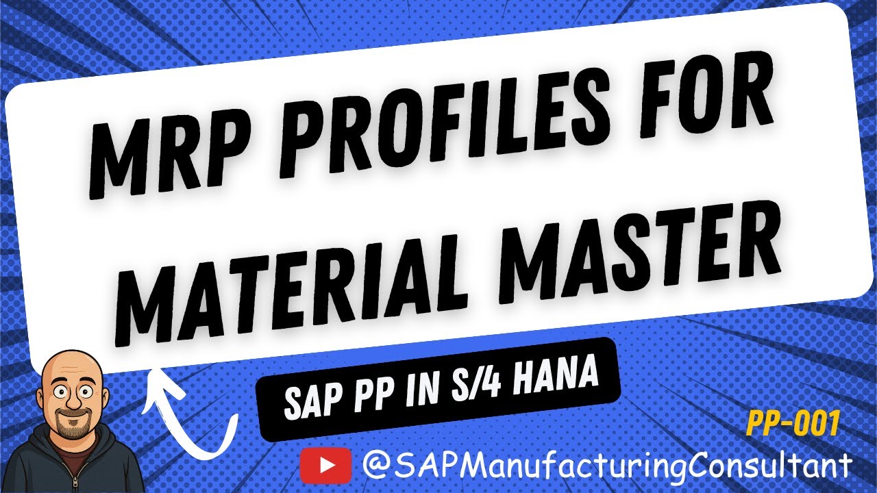 MRP Profiles for the Material Master SAP S4HANA | SAP PP MM | Master ...