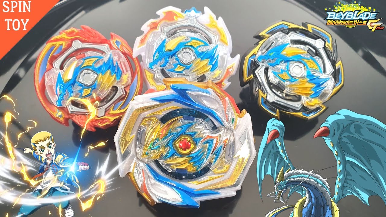 Beyblade Burst GT Bettles Imperial Dragon VS Ace / Rock / Grand Dragon ...