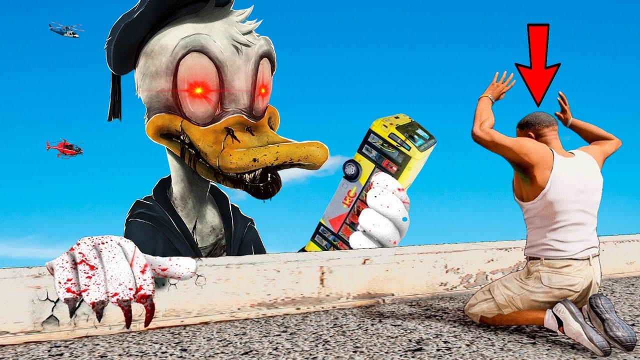 Zombie DONALD-DUCK Vs FRANKLIN Fight AND Destroys Los Santos In GTA 5 ...