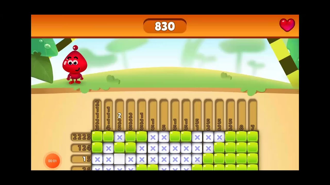 Nono Crossing Level 830 Picture Nonogram - YouTube