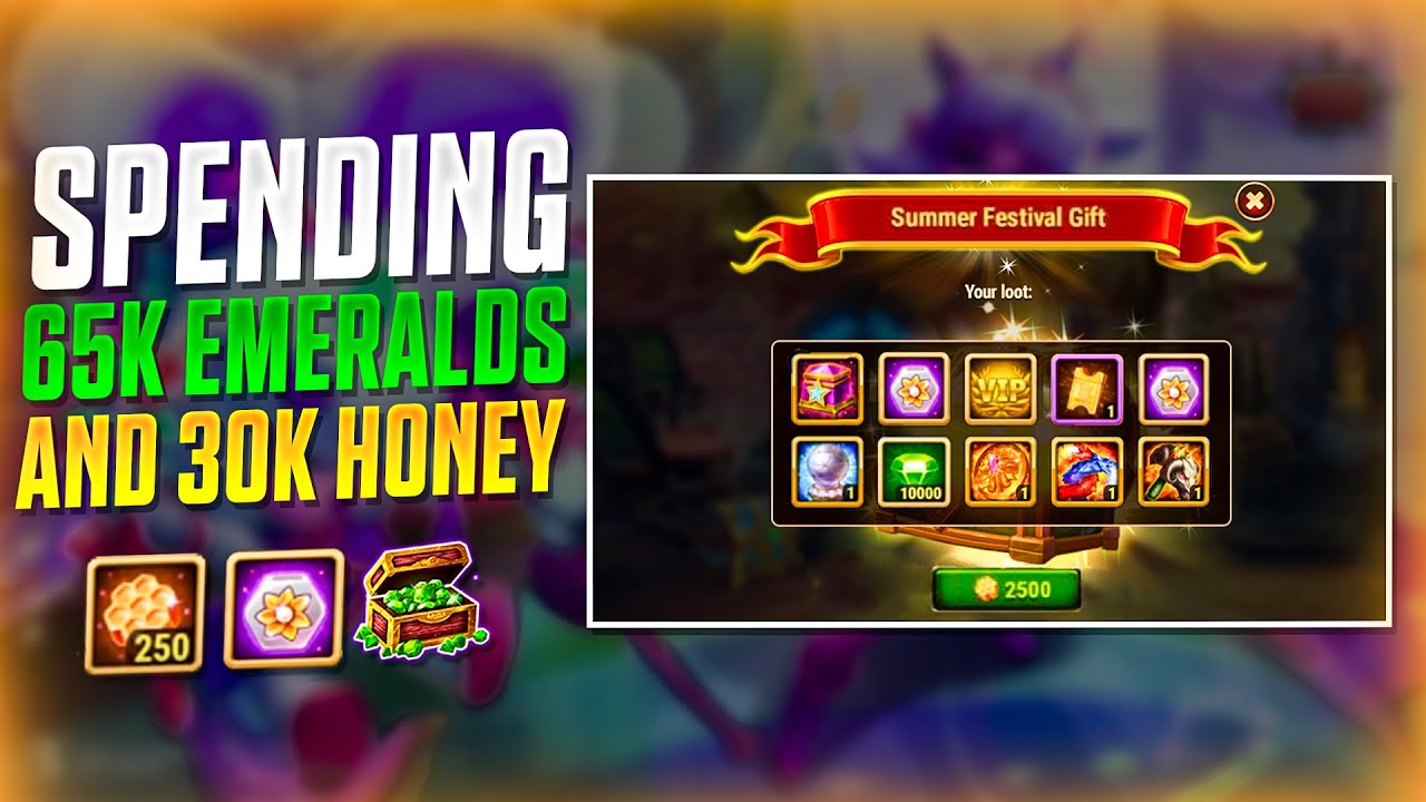 Spending 65K Emeralds and 30K Honey in Hero Wars Summer Festival Event ...