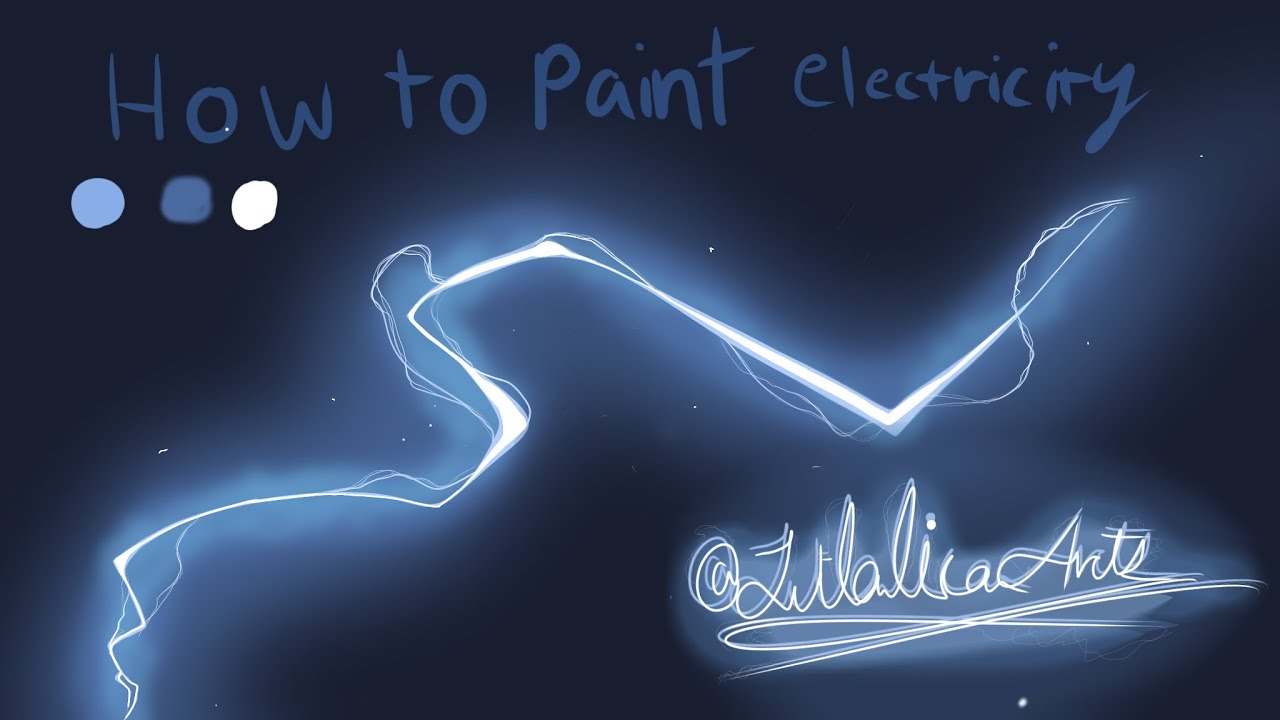 How to paint electricity! - YouTube