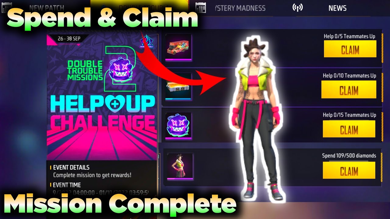 Double Trouble Help Up Challenge Mission Complete | Spend Claim Free ...