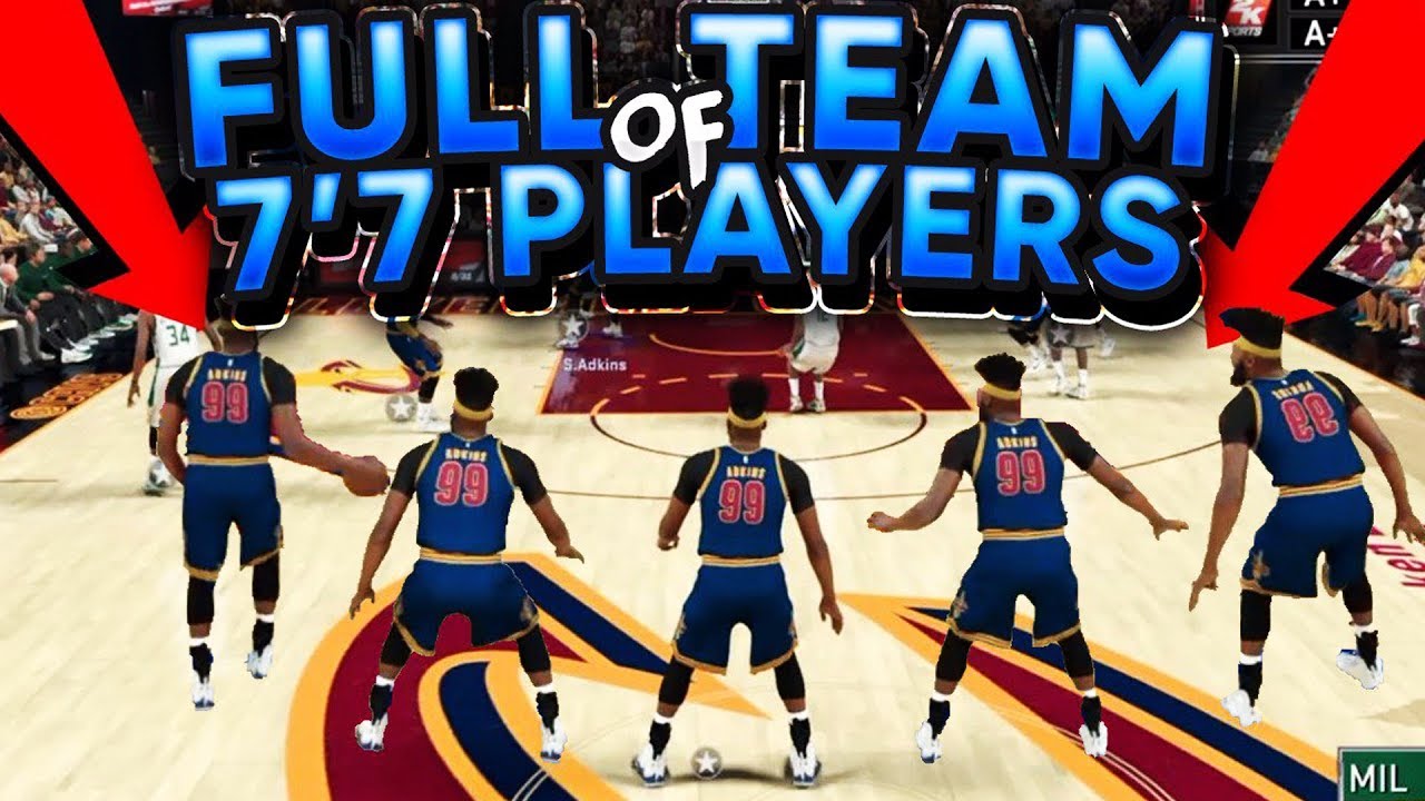 FULL TEAM OF 7’7 PLAYERS!! Most INSANE 2K Game Ever!! - NBA 2K17 - YouTube