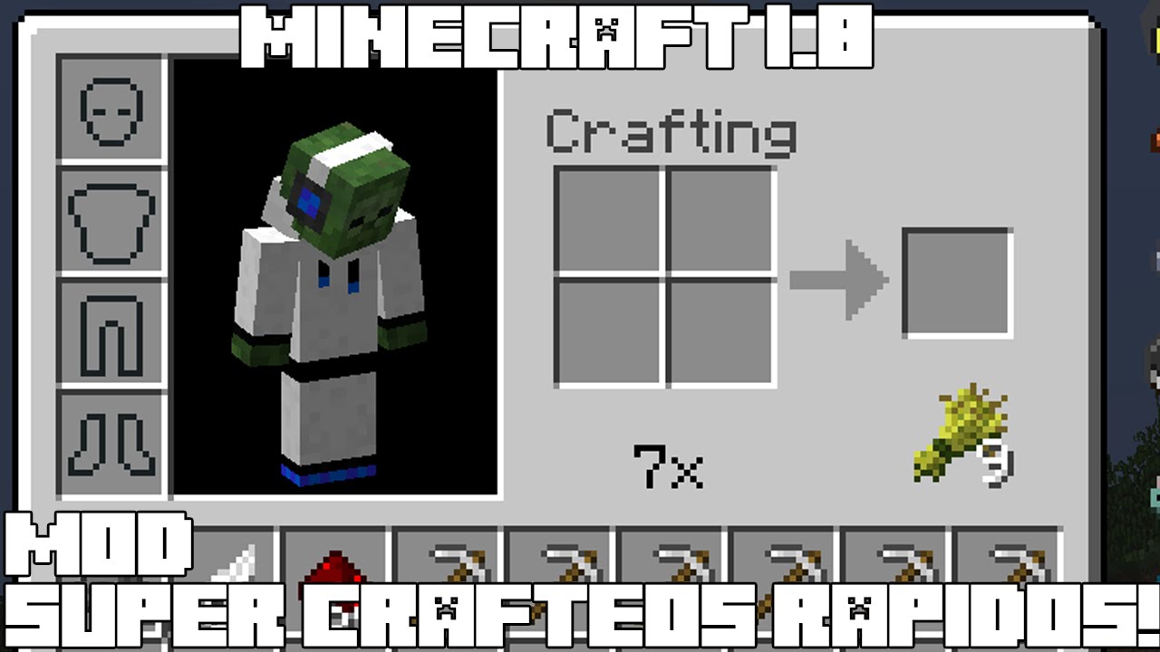 Minecraft 1.8 MOD SUPER CRAFTEOS RÁPIDOS! One Click Crafting Mod ...