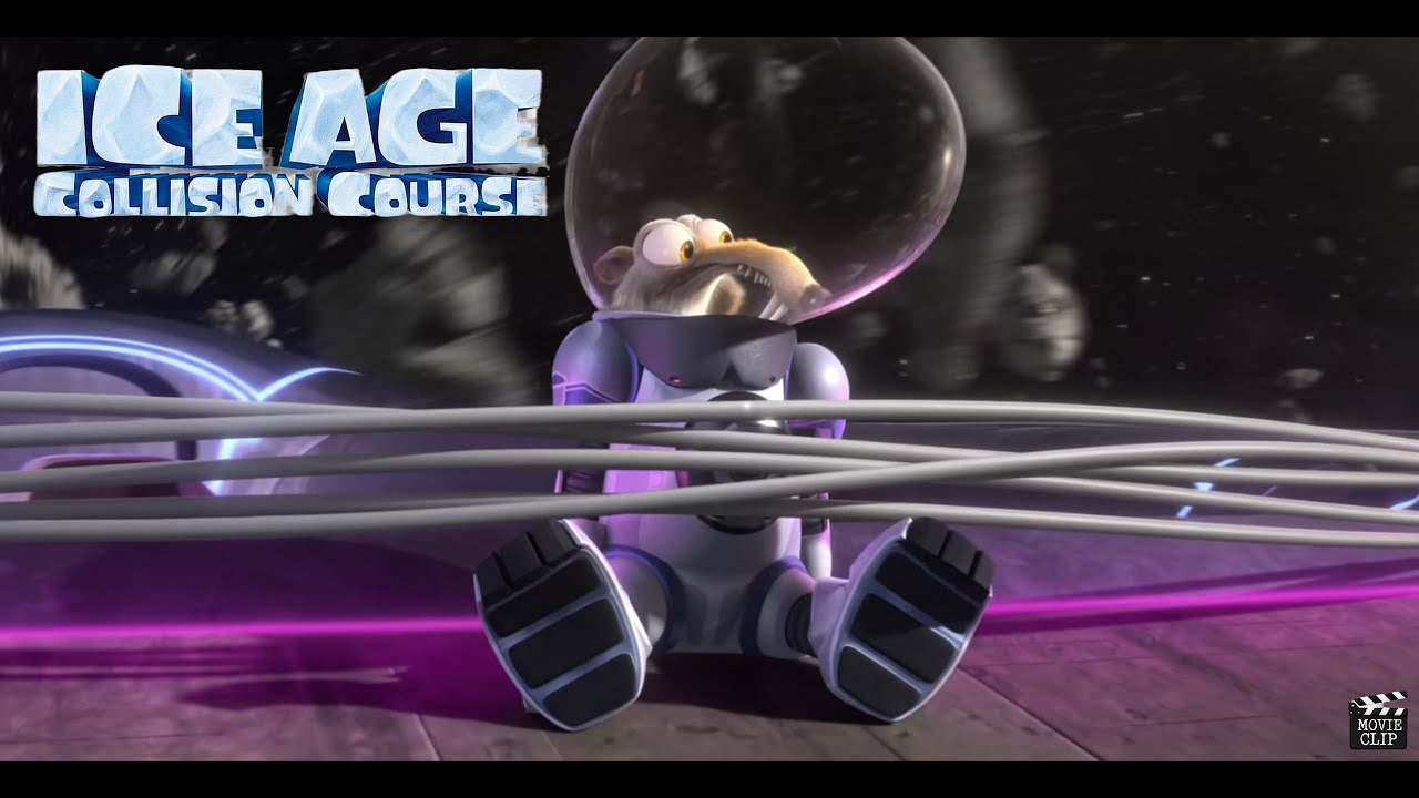 Scrat Gets Stuck Spinning Around Alien Ship! Ice Age 5 Funny Scene ...