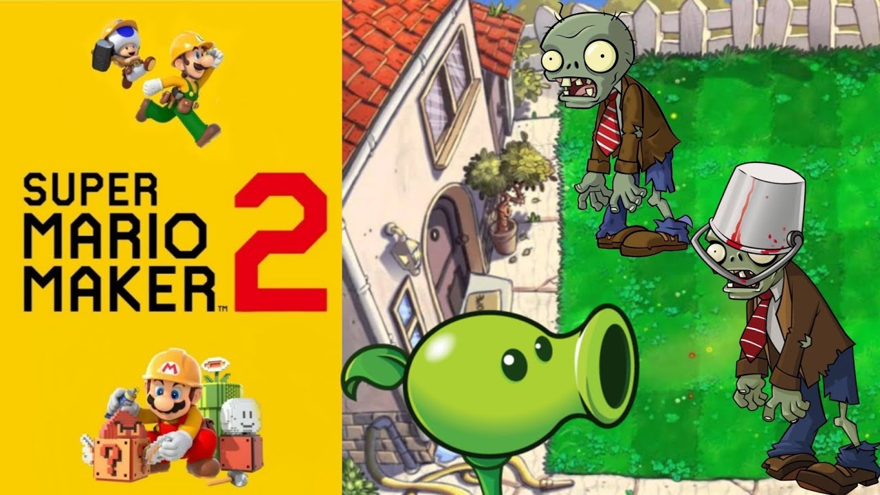 Super Mario Maker 2 × Plants VS Zombies: (Day Stage) REMADE - YouTube