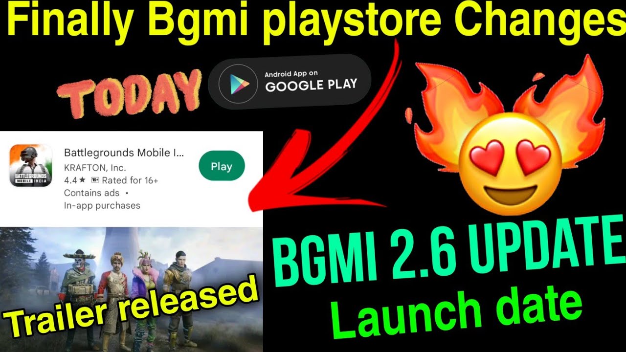 😳💥Bgmi launch expected date | Bgmi trailer launched | Bgmi 2.6 New ...