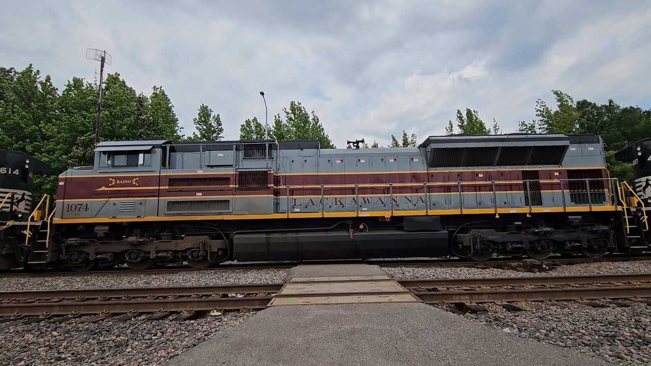 5-31-24 NS1074 "Lackawanna" heritage SD70ACE side view at the terminal ...