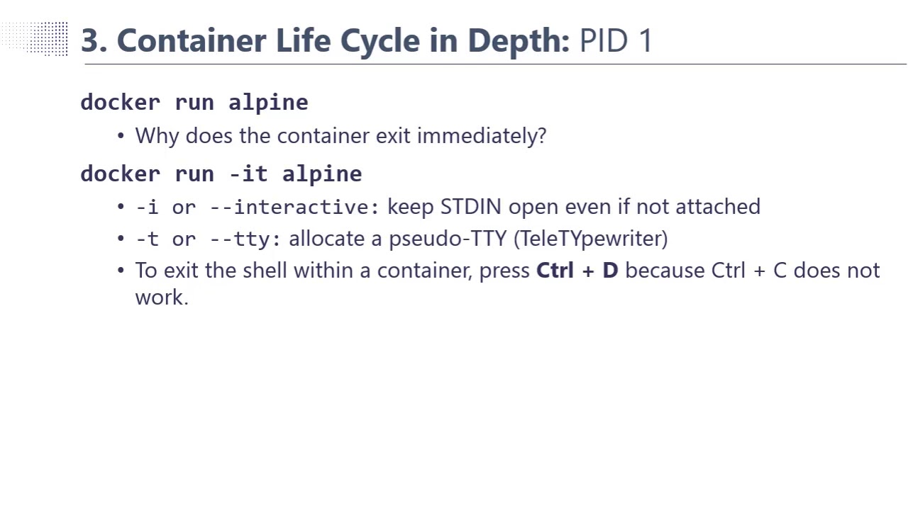 Docker Phần 3a Chu Trình Sống Container Container Life Cycle In Depth Youtube