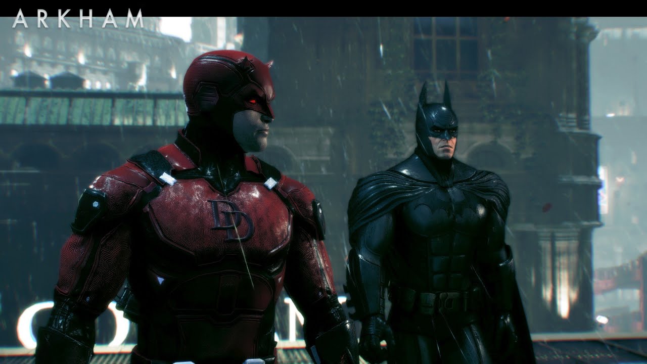 Rooftop Rendezvous with DAREDEVIL | Batman Arkham Knight - YouTube
