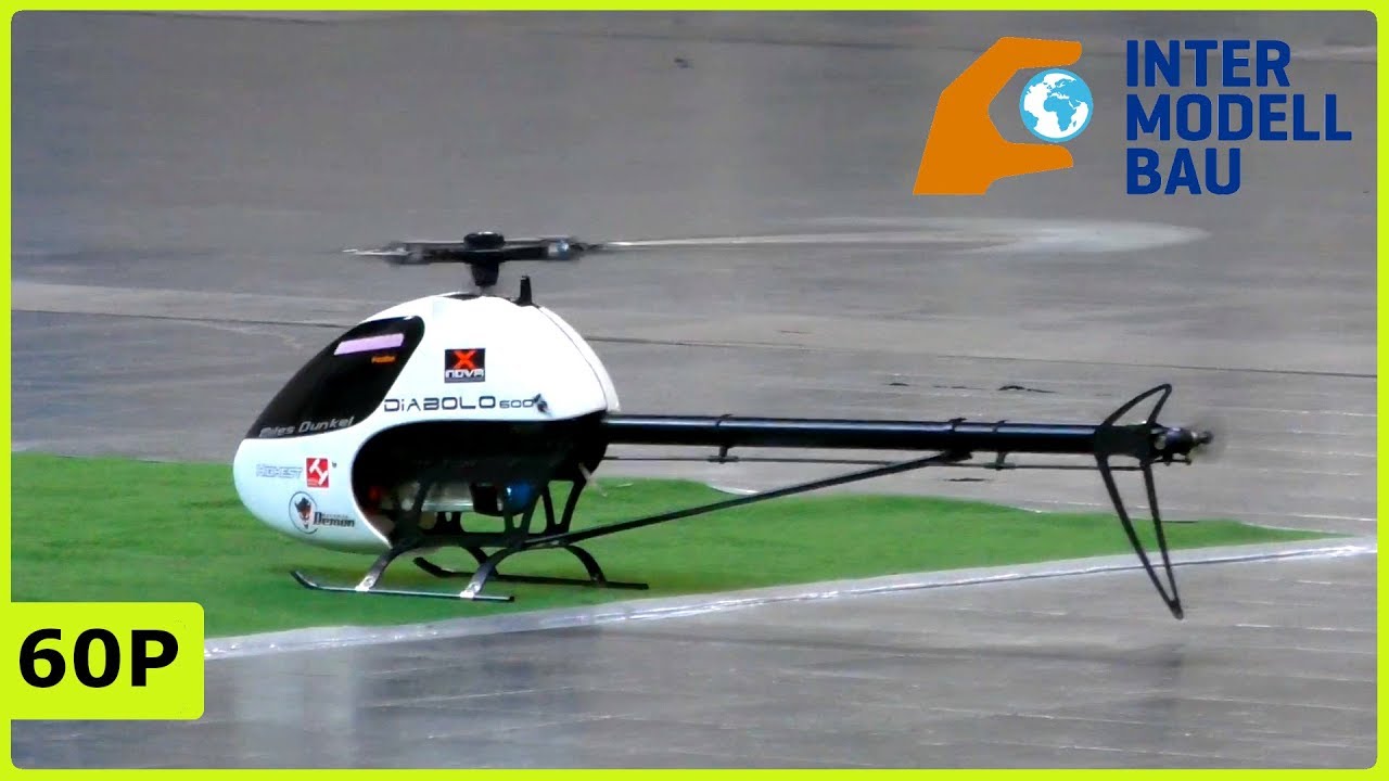 MINICOPTER DIABOLO 600 INDOOR ACROBATIC FLIGHT - INTERMODELLBAU ...