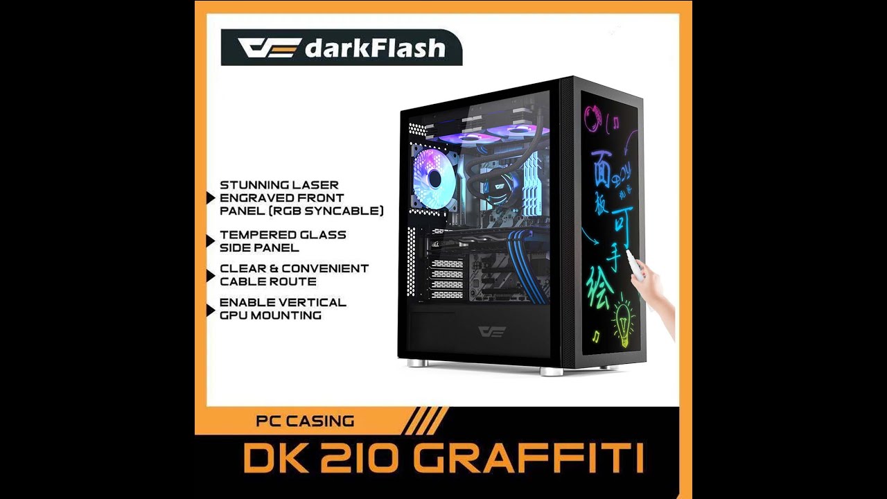 darkFlash DK210 Graffiti Review | Affordable ATX Case #viral #tech #youtubeshorts #gadget # ...