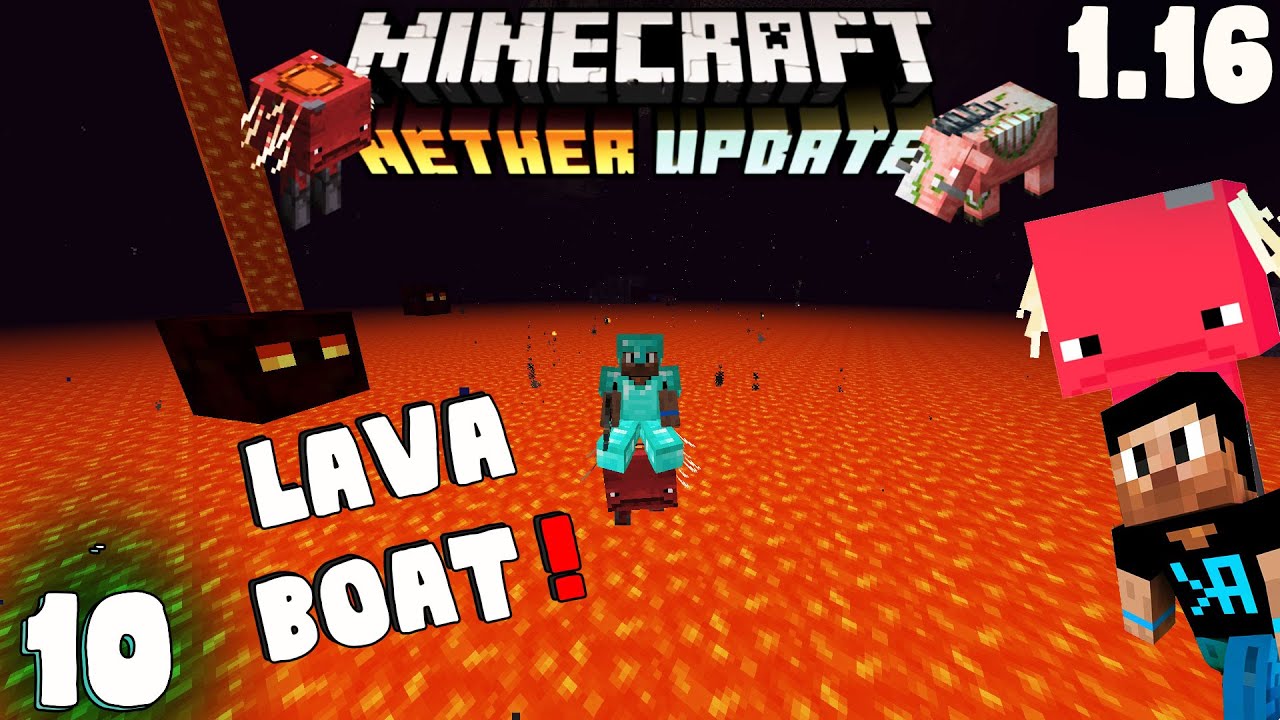 MINECRAFT 1.16 - "New Lava Boat Strider" Ep10 with Akan22 -In Hindi ...