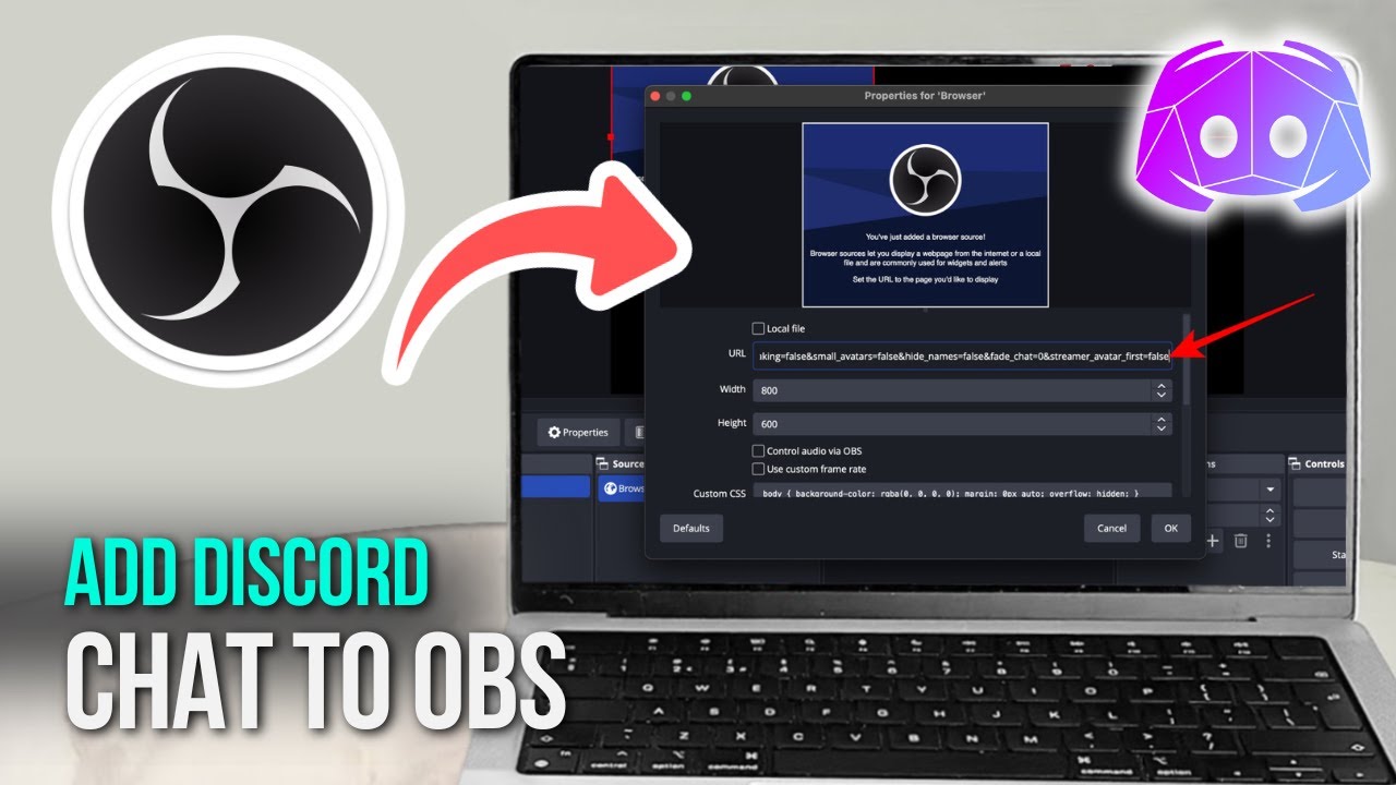How to Add Discord Chat to OBS - YouTube
