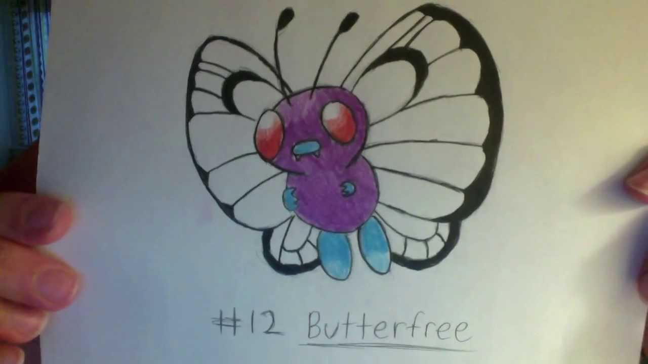 Drawing all the Pokemon: Number 12 Butterfree - YouTube