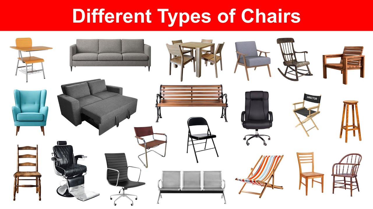 Name of Different Types of Chairs in English | List of Chairs | Chair ...