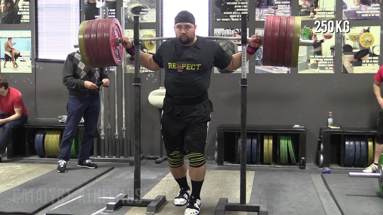 Brian Wilhelm (105+) Works up to a 3RM Back Squat - YouTube
