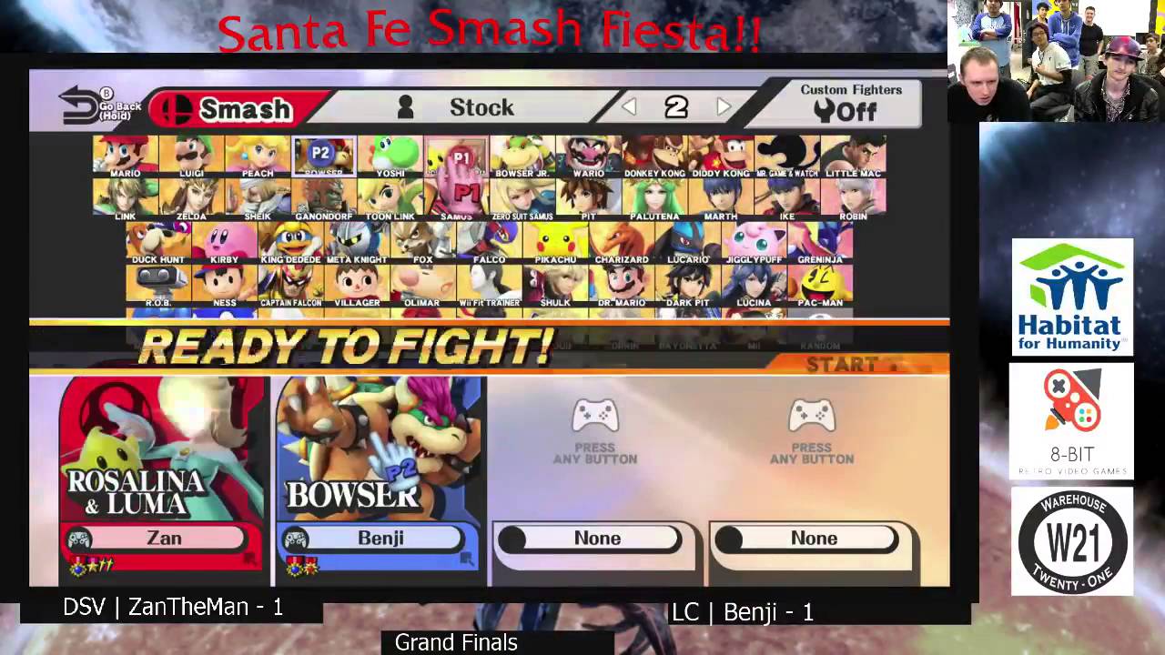 Smash Fiesta! DSV | ZanTheMan (C. Falcon/Rosalina) vs LC | Benji (Ike ...