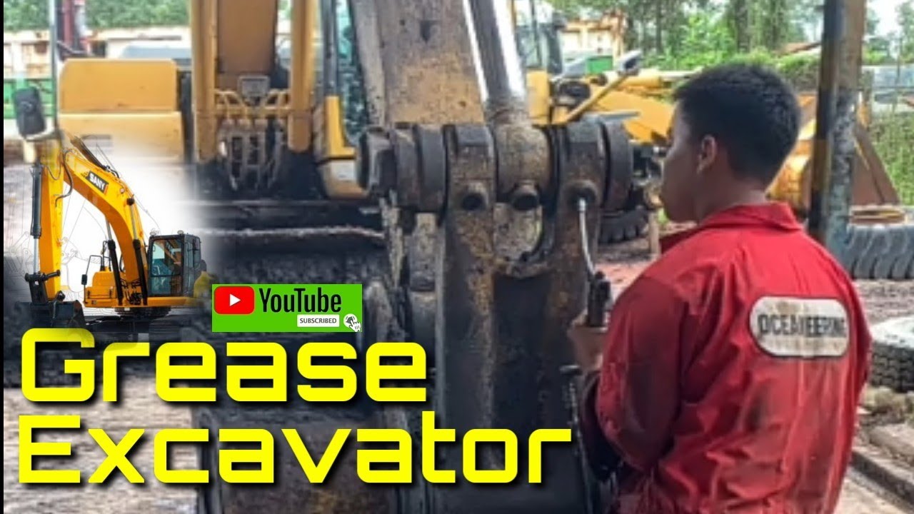 Pelumasan Grease pada alat berat(Part1)🔴Excavator.heavy equipment - YouTube
