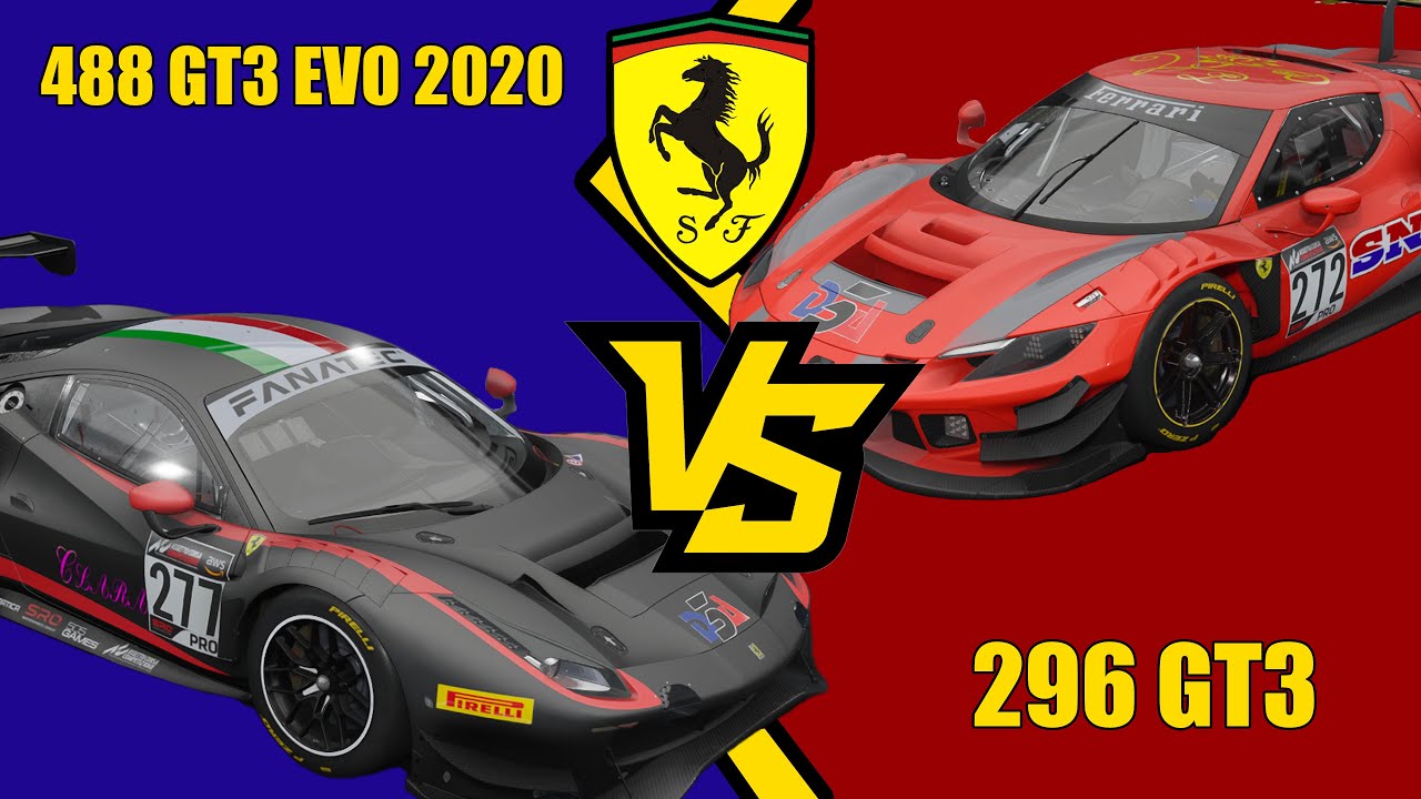 ACC AUTO a Confronto FERRARI 488 vs 296 GT3 - YouTube