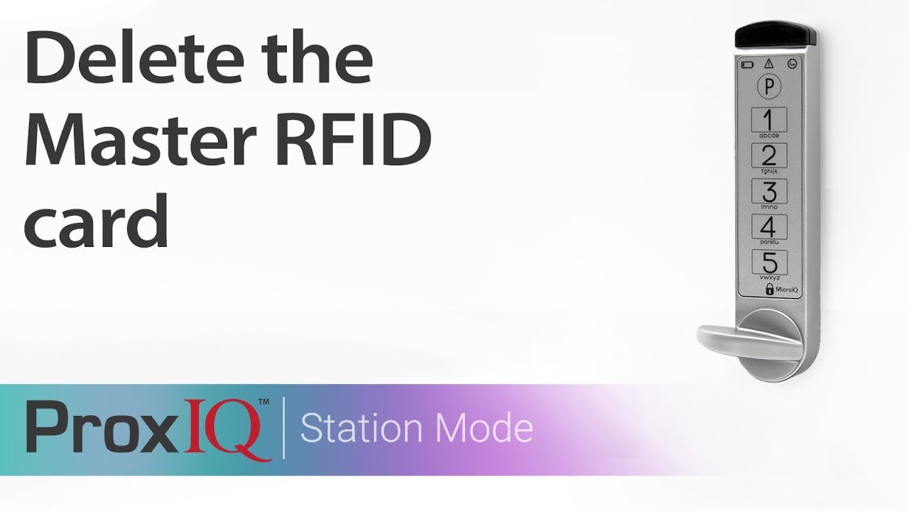 Delete the Master RFID card - YouTube